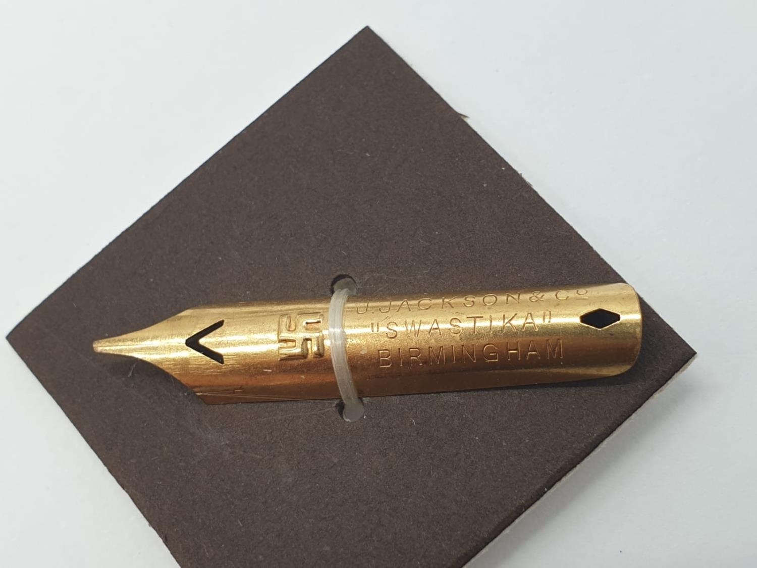 A 19th Century piece of hand writing history: a heavily gilt pen nib ...