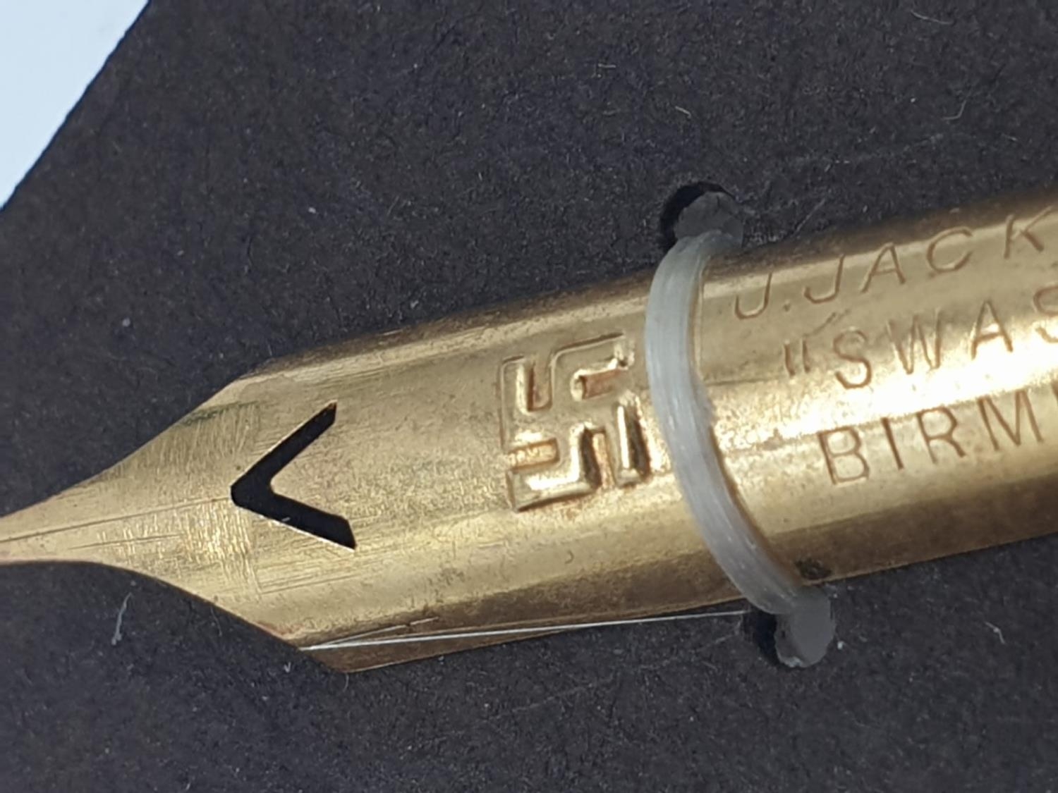 A 19th Century piece of hand writing history: a heavily gilt pen nib ...