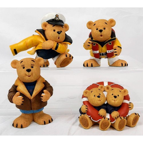 Twelve Collectable Ceramic RNLI Bears. Typical size - 14cm.
