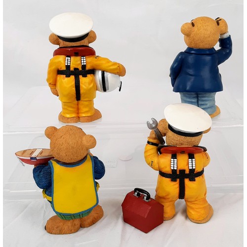 Twelve Collectable Ceramic RNLI Bears. Typical size - 14cm.