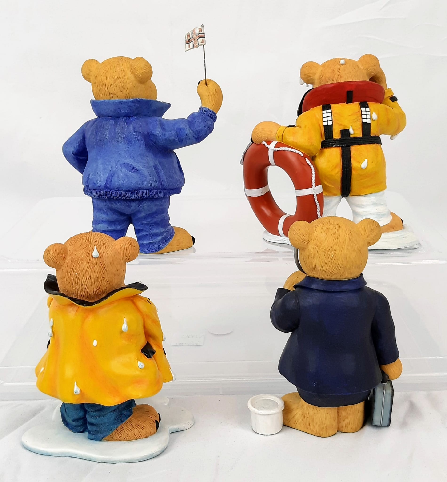 Twelve Collectable Ceramic RNLI Bears. Typical size - 14cm.