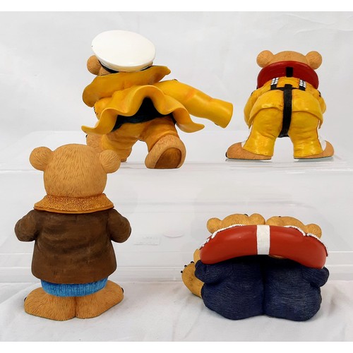 Twelve Collectable Ceramic RNLI Bears. Typical size - 14cm.