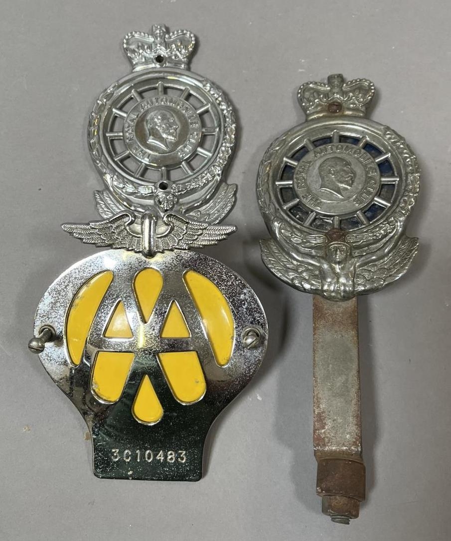 Two RAC and an AA Car Badge