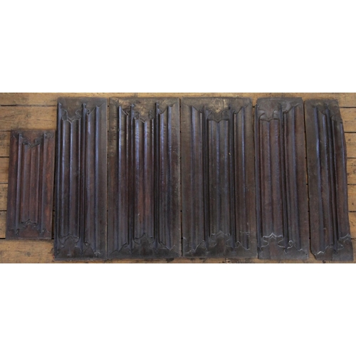 Six Elizabeth I linen fold panels, Tudor, circa 1560, of typ... | Barnebys