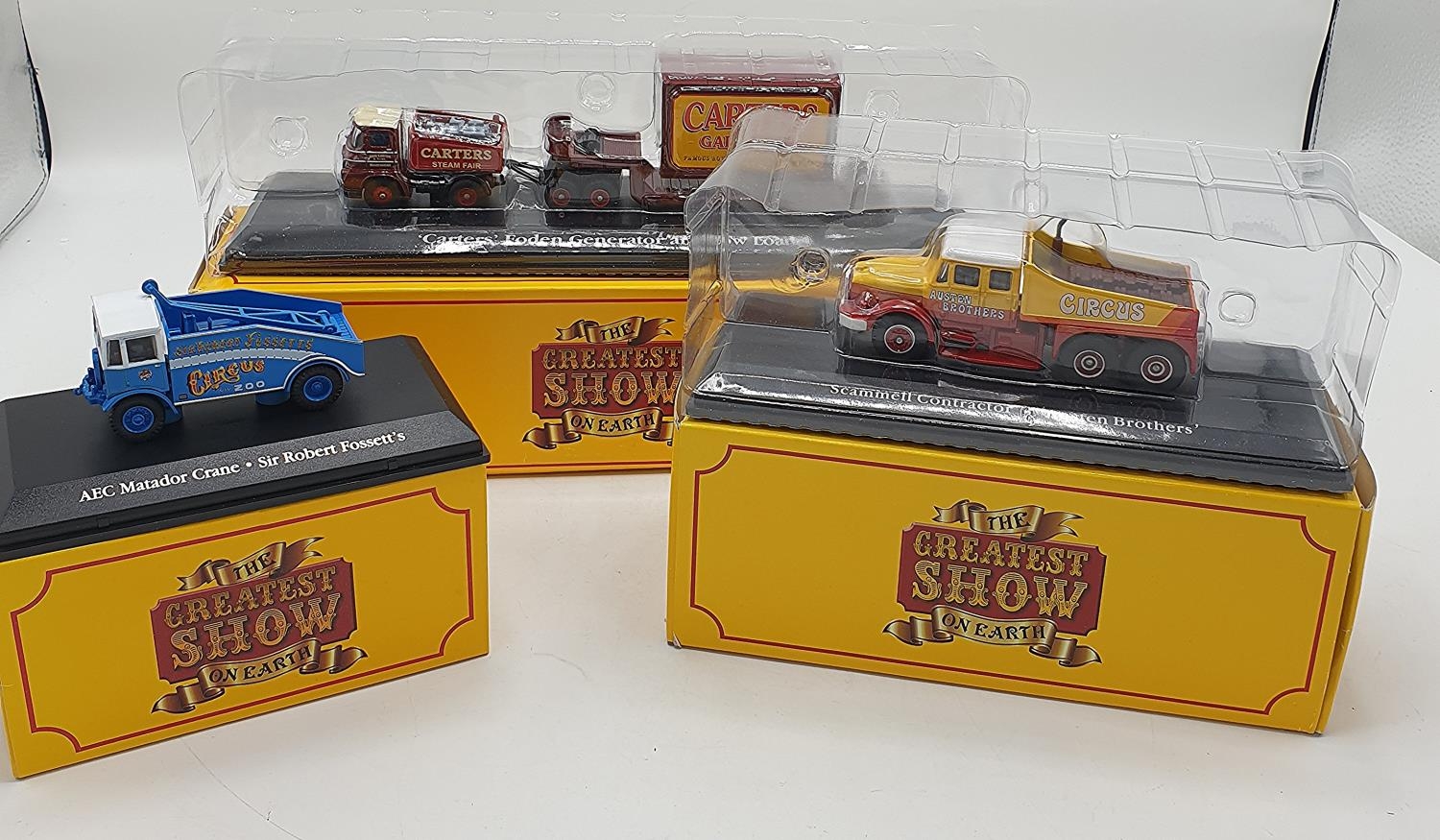 ATLAS EDITIONS GREATEST SHOW ON EARTH DIE CAST CIRCUS VEHICLES