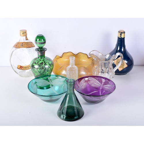 A collection of glass including a Georgian jug antique bot... | Barnebys