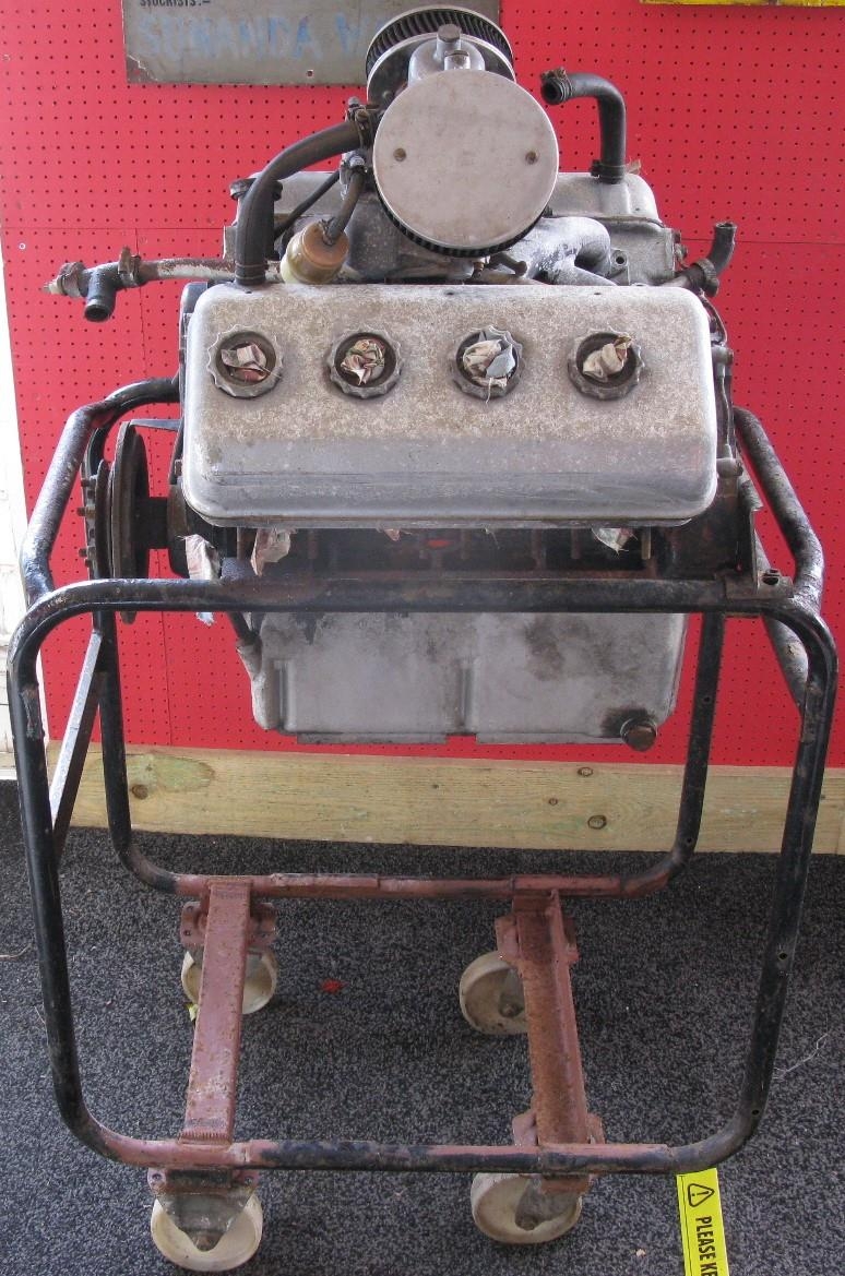 Daimler SP250 V8 engine as fitted in the Dart. SU carburettors and ...