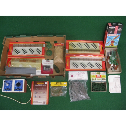 Box of OO scale model railway accessories to include: Playcraft ...