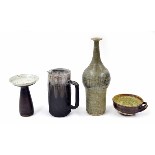 Barbara Cass (1921-1972) mottled Studio pottery wide rim vas... | Barnebys