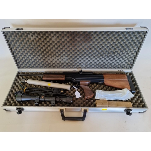 A rare Skan AR .22 Cal air rifle, with Simmons 3-9x40 telescopic sight ...