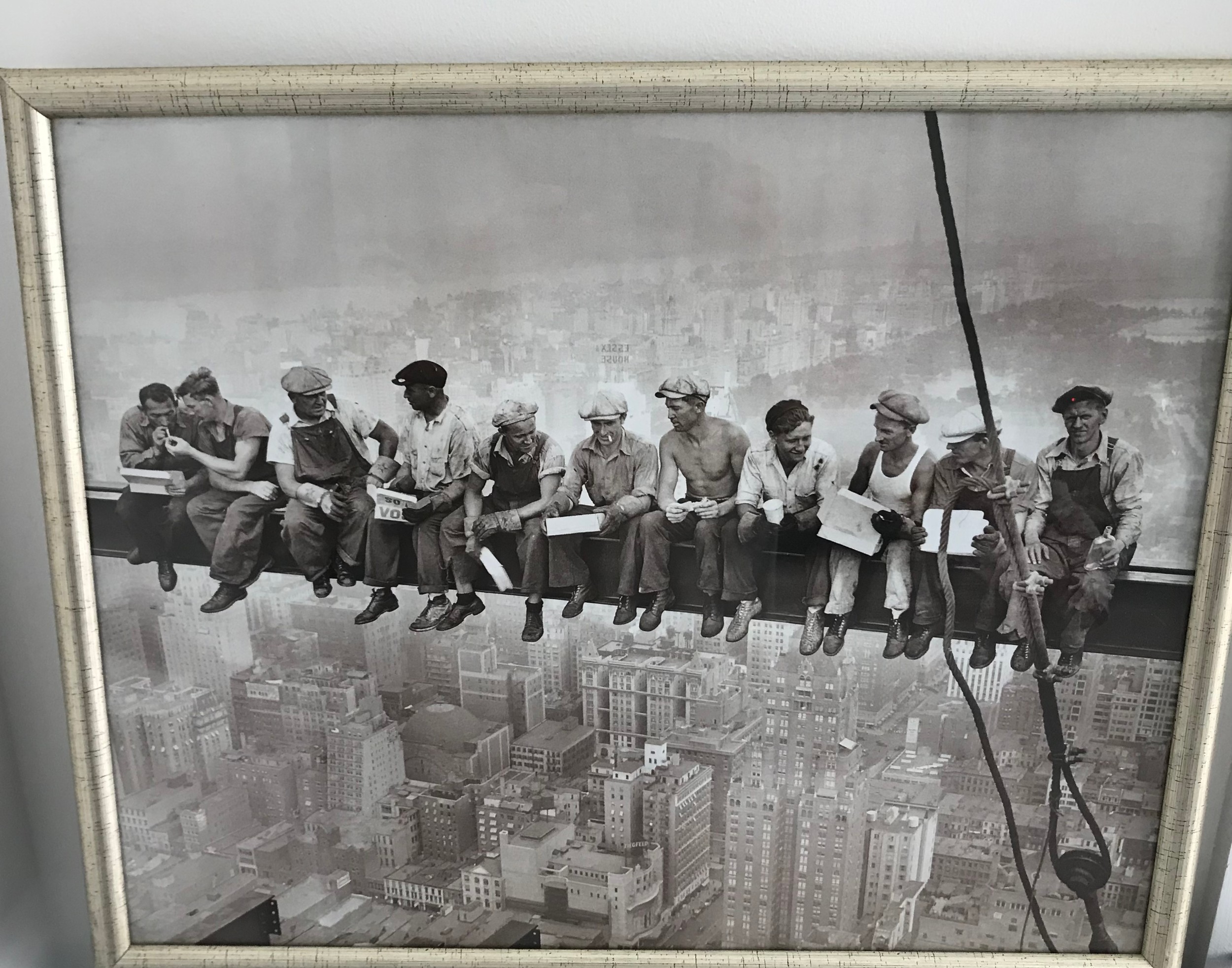 Framed Photograph Lunch Atop A Skyscraper In New York