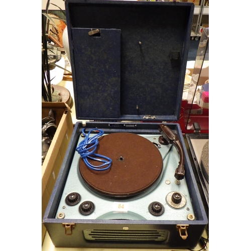 A 1950s PYE table top record player with a bakelite Arm | Barnebys