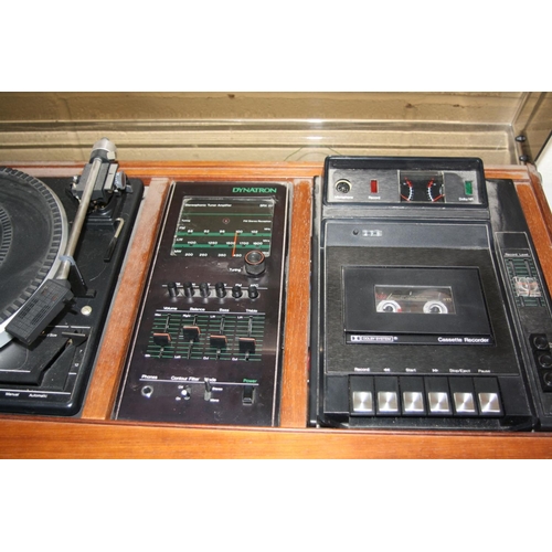 A DYNATRON MC1010CR MUSIC CENTRE with a Garrard 35SB turntable, teak ...