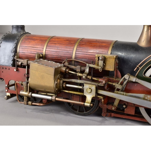 A 5'' (127MM) GAUGE LIVE STEAM MODEL OF A CRAMPTON 4-2-0 LOCOMOTIVE AND ...