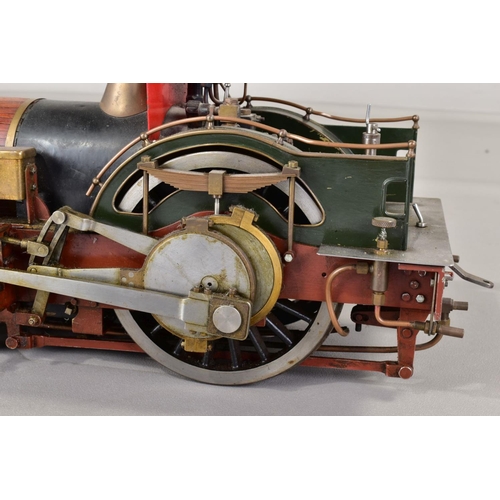 A 5'' (127MM) GAUGE LIVE STEAM MODEL OF A CRAMPTON 4-2-0 LOCOMOTIVE AND ...