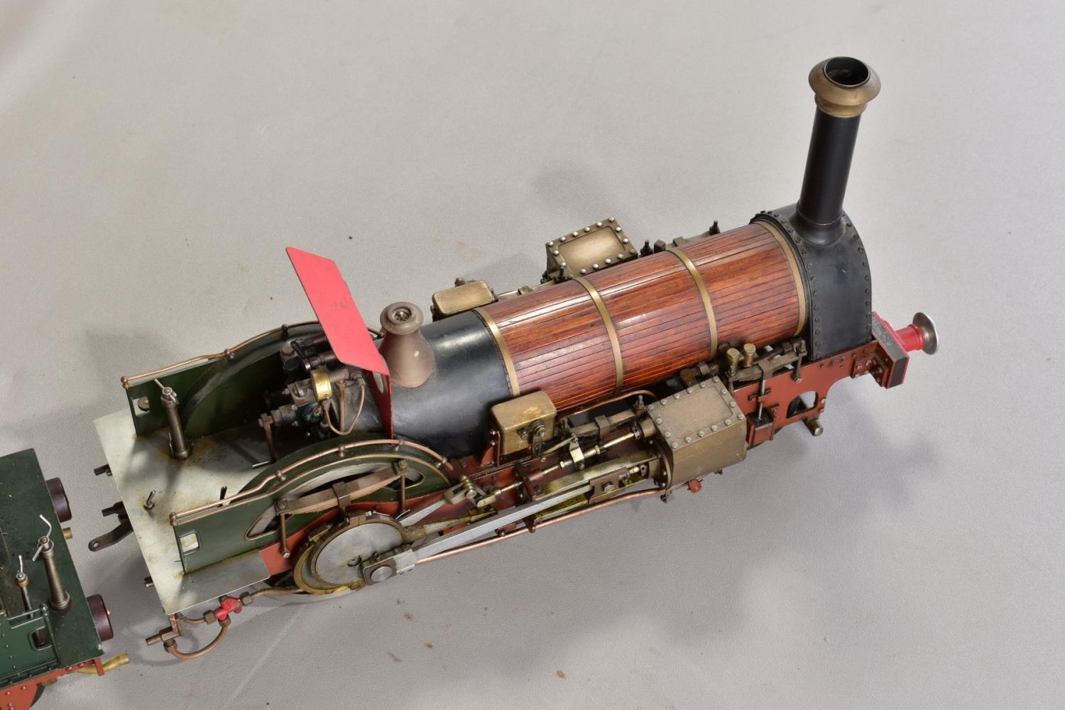 A 5'' (127MM) GAUGE LIVE STEAM MODEL OF A CRAMPTON 4-2-0 LOCOMOTIVE AND ...