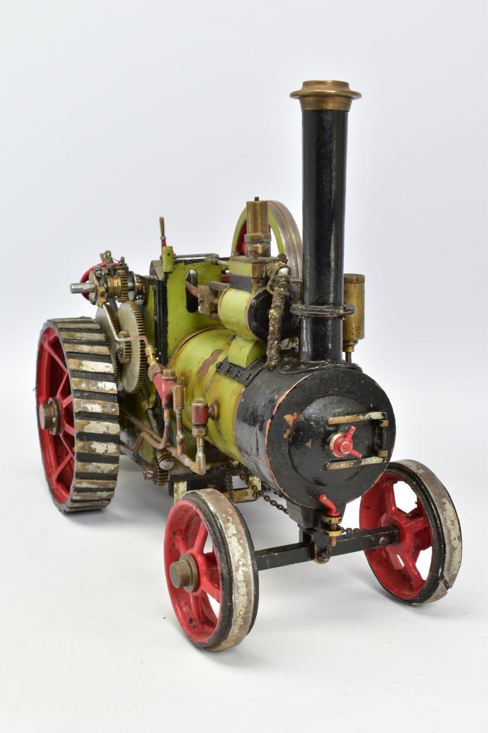 A LIVE STEAM TRACTION ENGINE MODEL, possibly from Bassett - Lowke ...