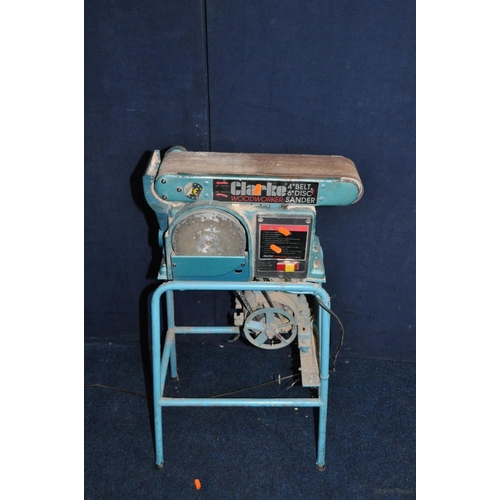 AN ADAPTED CLARKE WOODWORKER DISC AND BELT SANDER converted ... | Barnebys