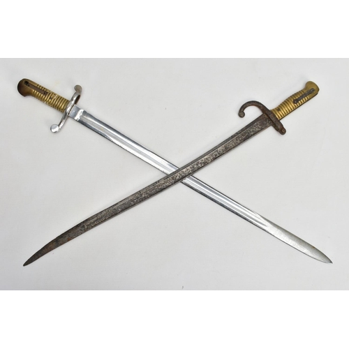 TWO EXAMPLES OF VICTORIAN ERA RIFLE BAYONETS, (a) French Ya... | Barnebys