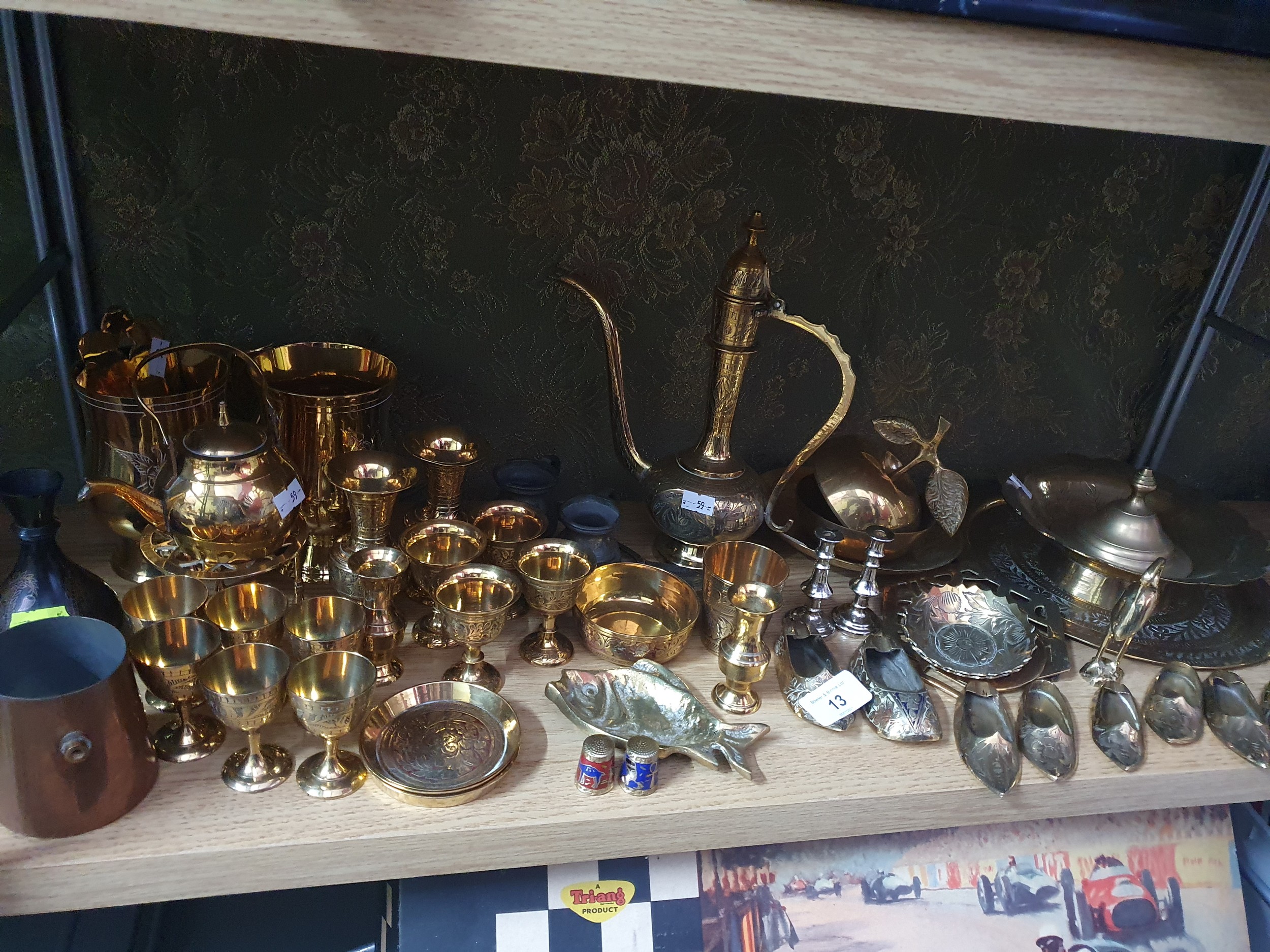 A Large Collection of Brassware.