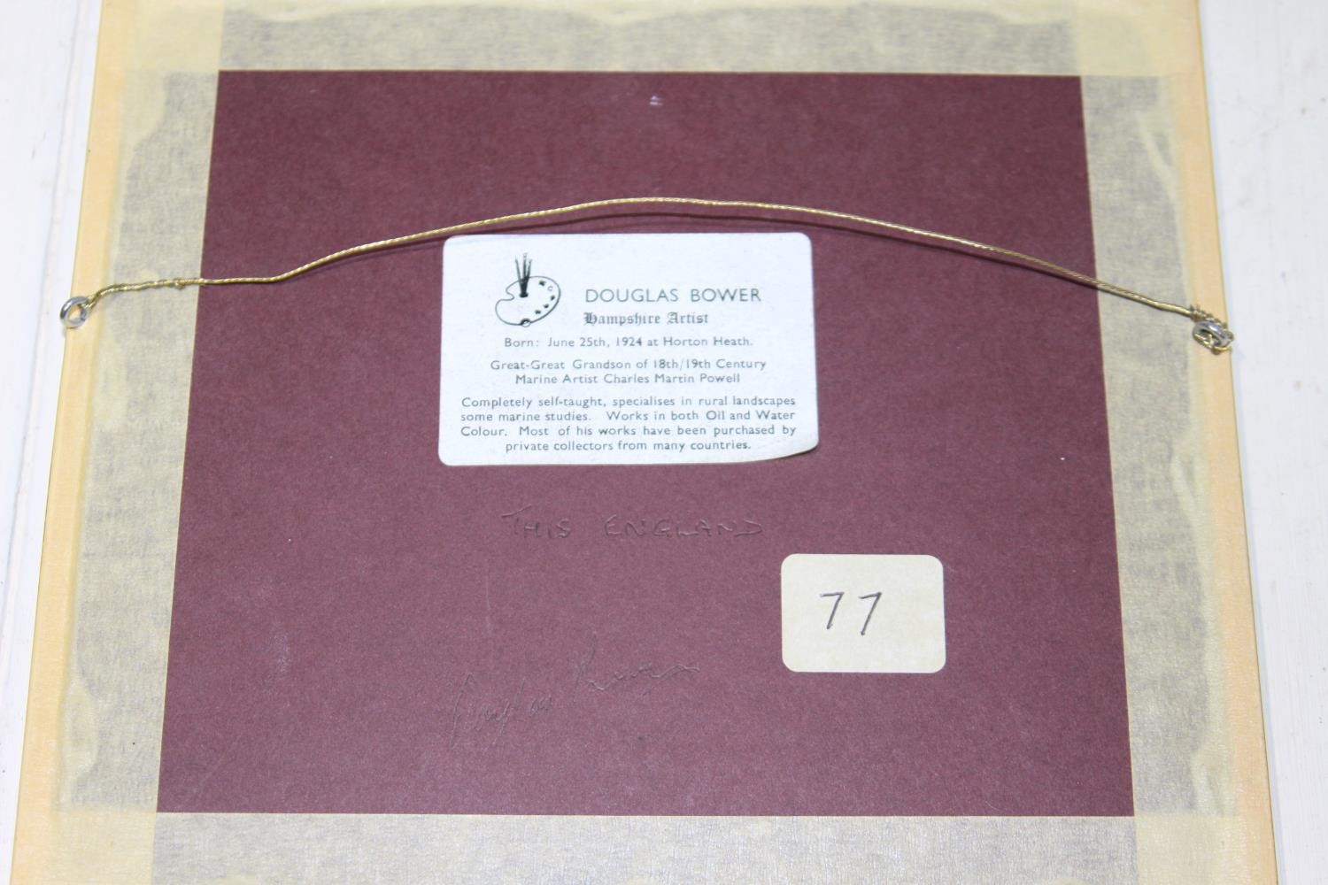 2 X WATERCOLOURS BY DOUGLAS BOWER 24CM X 21CM