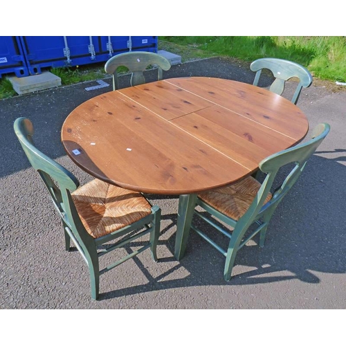 PAINTED PINE PULL OUT BREAKFAST TABLE ON TAPERED SUPPORTS. ... | Barnebys