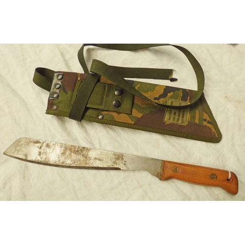 BRITISH MILITARY MACHETE WITH VARIOUS MARKINGS TO THE 33CM L... | Barnebys