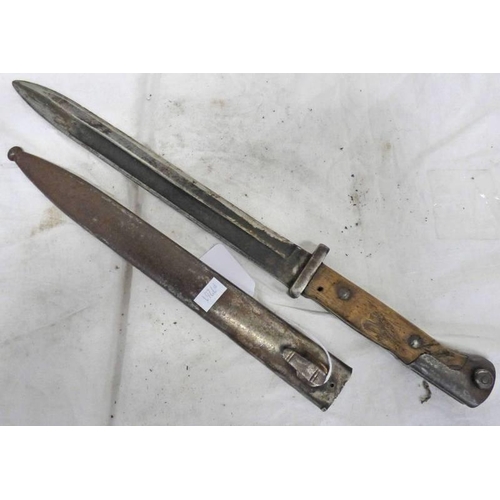 GERMAN ALEX COPPEL SOLINGEN BAYONET WITH STEEL SCABBARD | Barnebys