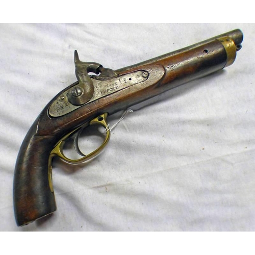 VICTORIAN PERCUSSION CAP FIRING PISTOL WITH 18.5 CM LONG BAR... | Barnebys
