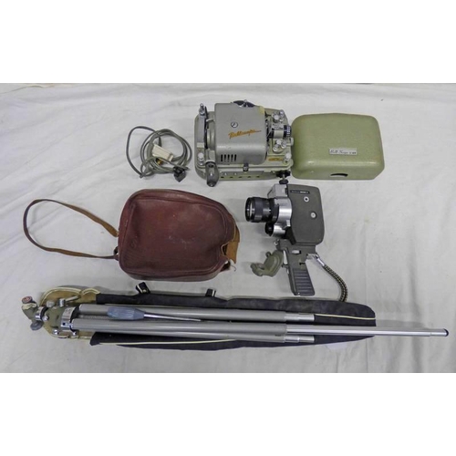 SANKYO ZOOM CINE CAMERA & BAG, CAMERA TRIPOD AND BELLSCOPE P... | Barnebys