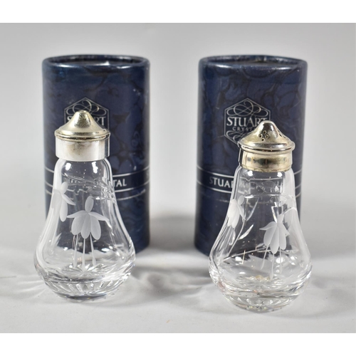 A Stuart Crystal Salt and Stuart Crystal Pepper Both in Original ...