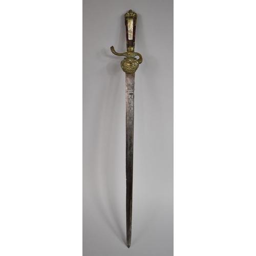 An 18th Century German Hunting or Boar Sword with Tortoisesh... | Barnebys