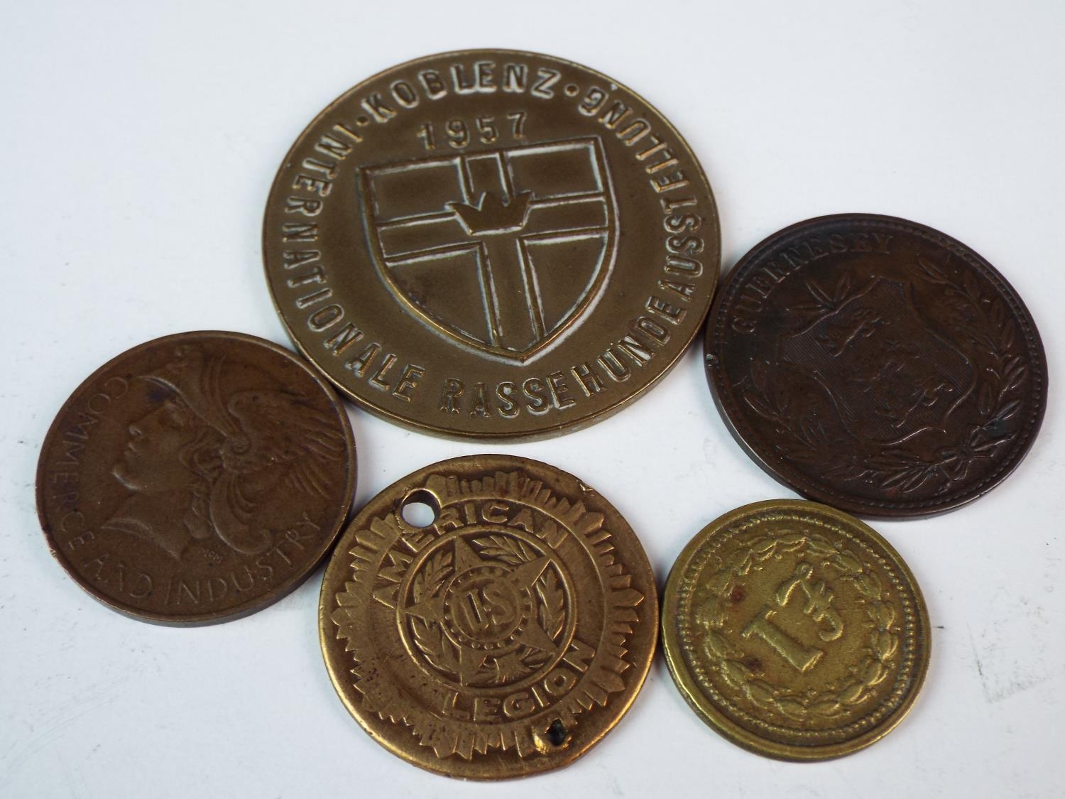 Five Interesting old coins and tokens