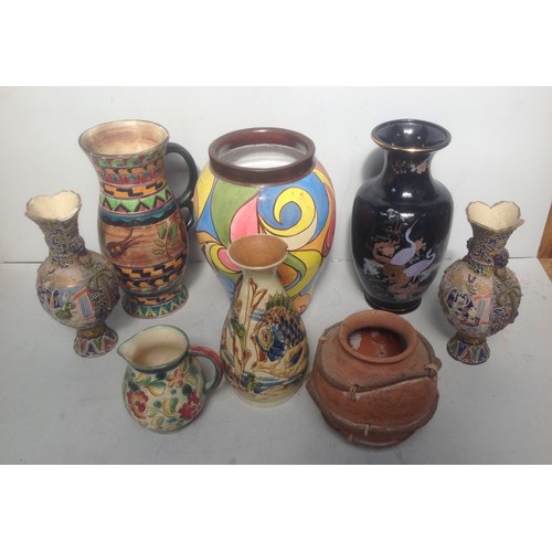 A William Baron, Barnstaple Pottery vase incised with fish, ... | Barnebys