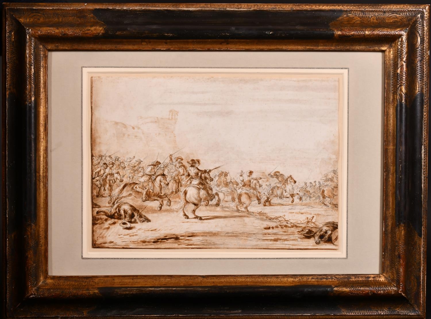 Francesco Simonini (1686-c.1755) Italian. 'A Cavalry Skirmish ...