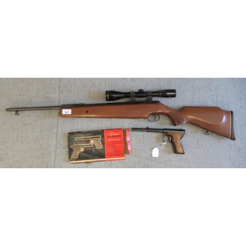 A Diana model 38 .22 calibre air rifle; and a Diana model 2 air pistol