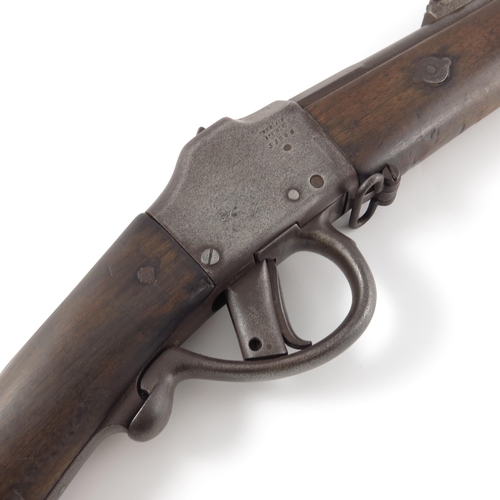 A late 19th century Belgian Comblain breech loading rifle, 31 inch ...