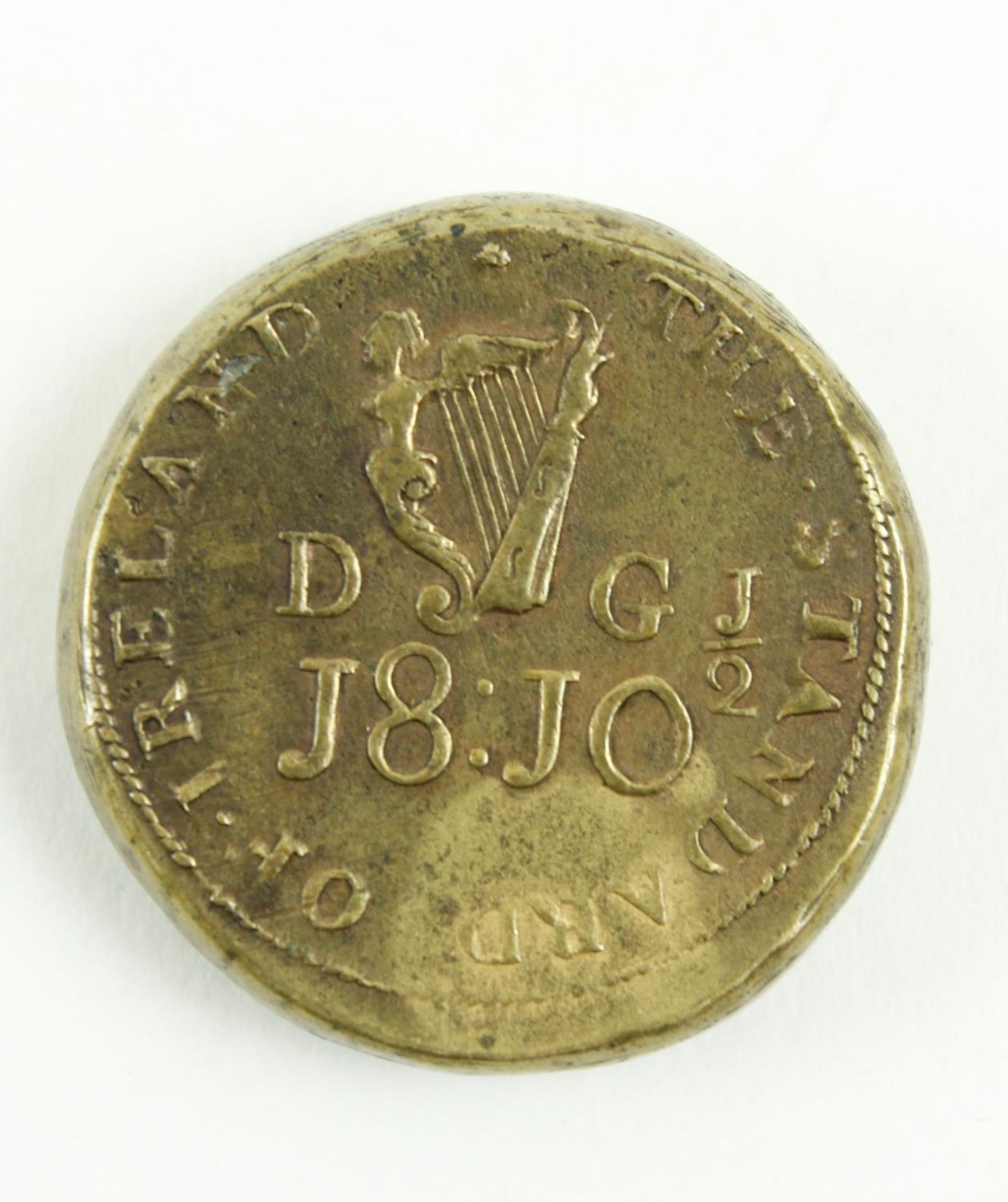 Irish Token Coin: [1760] A rare George II Coin, weight dated 1760, the ...