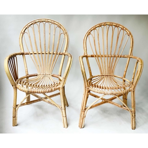 CONSERVATORY ARMCHAIRS, a pair, rattan framed and cane bound... | Barnebys