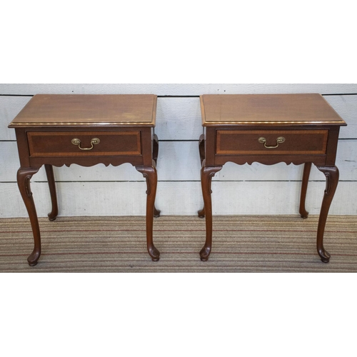 BEDSIDE TABLES, 66cm H x 57cm x 43cm, a pair, labelled The A... | Barnebys