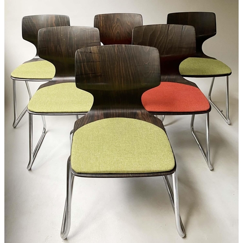 DINING CHAIRS, a set of six, Pagholz stacking for FPF Flotot... | Barnebys