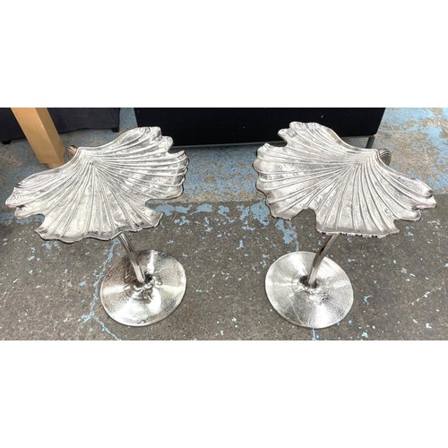 GINKGO LEAF SIDE TABLES, a pair, 55cm H, 1970's Italian styl... | Barnebys