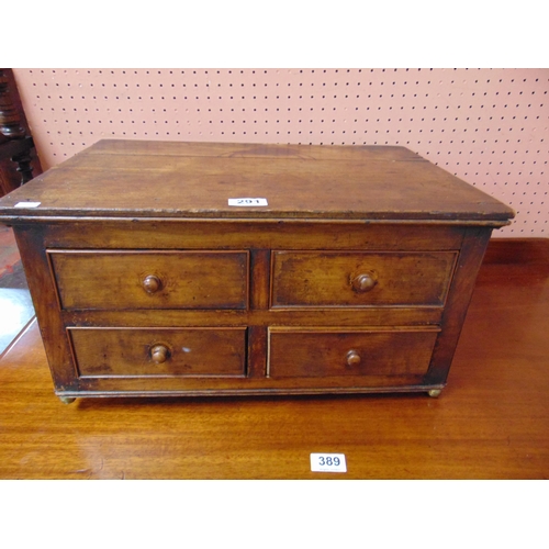 19th century table top chest of four drawers with knob handl... | Barnebys