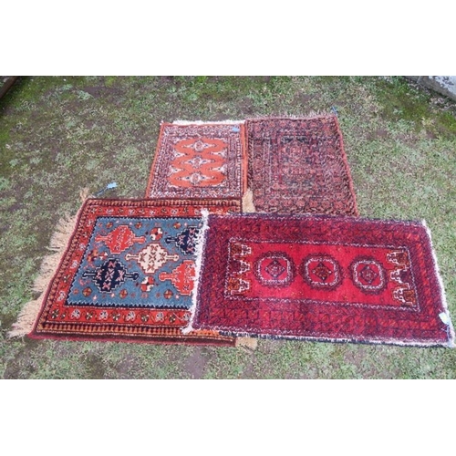 Four Eastern design prayer mats, one with an orange ground 2... | Barnebys