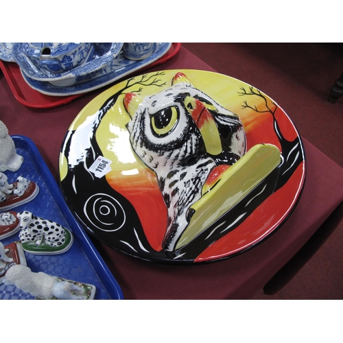 Lorna Bailey Merlin the Owl Charger, limited edition No 10/75, released ...