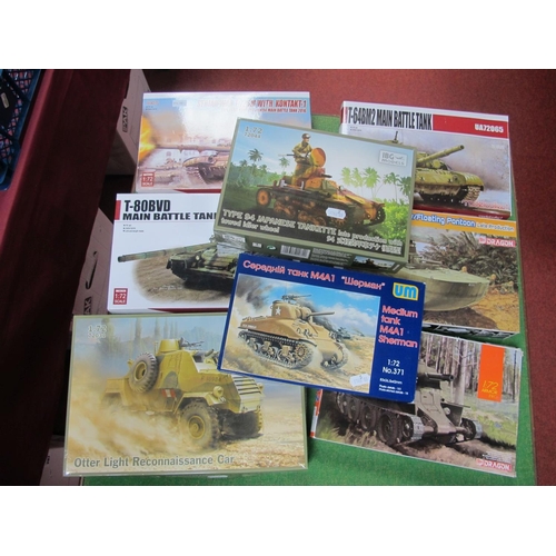 Eight 1.72nd Scale Plastic Tank Kits, by Paragon, IBG Model ... | Barnebys