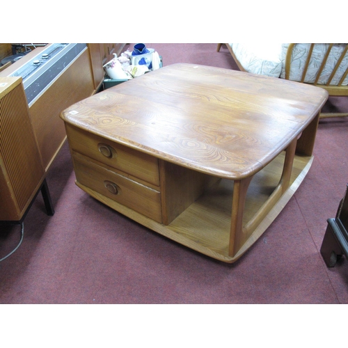An Ercol Coffee Table, of square form, with rounded corners,... | Barnebys