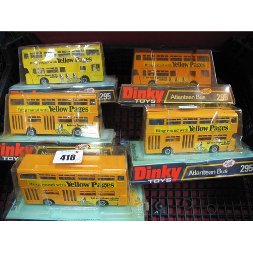 Five Boxed Dinky '295' Atlantean Buses, all yellow liveries,... | Barnebys