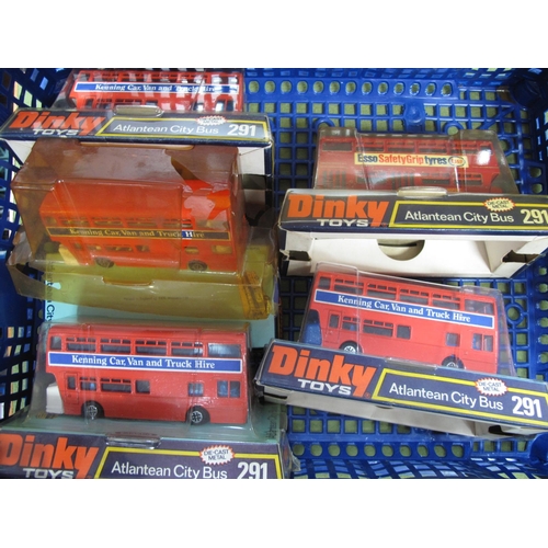 Five Boxed Dinky '291' Atlantean City Buses, all red livery ... | Barnebys