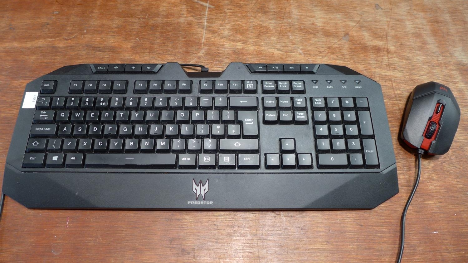 Predator Gaming Keyboard and Mouse (215) (Ajs 187) Rrp £64.99 + Vat ...